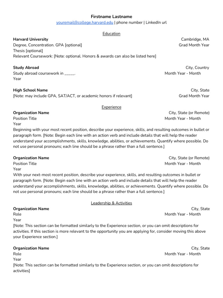 MCS Resume Template (Paragraph) | PDF | Linguistics