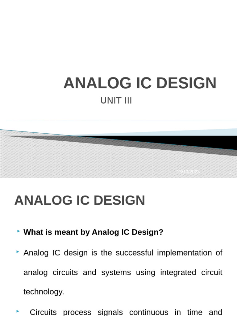 Analog Ic Design-Unit III | PDF | Operational Amplifier | Amplifier