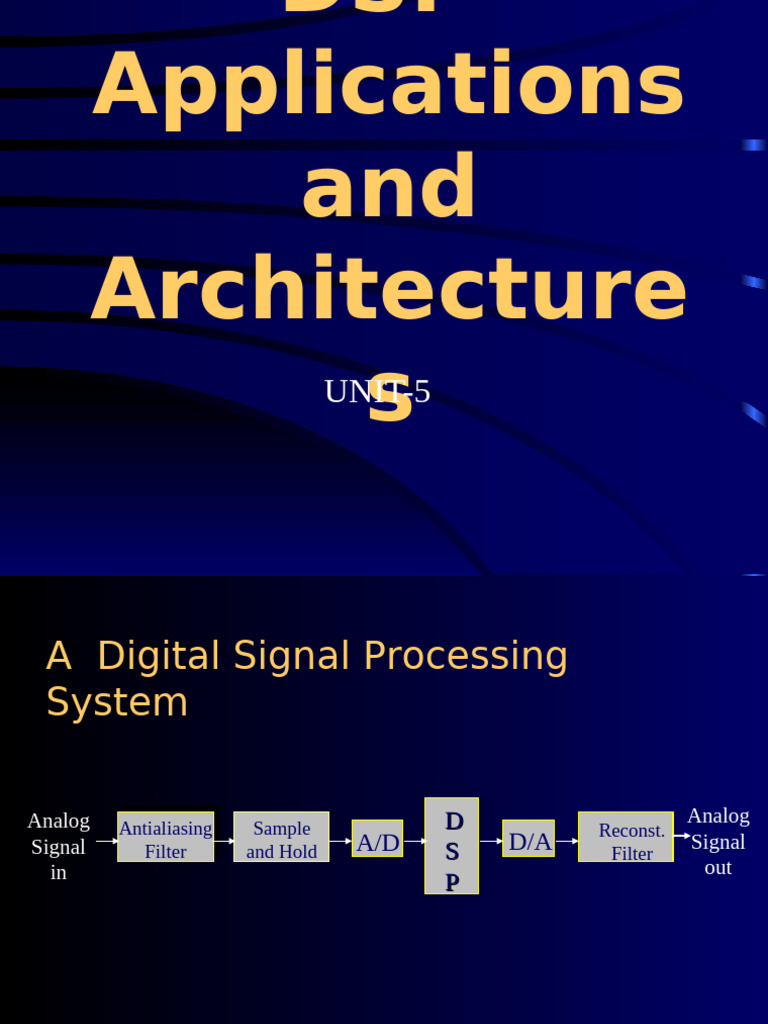 Unit 5 | PDF | Digital Signal Processor | Central Processing Unit