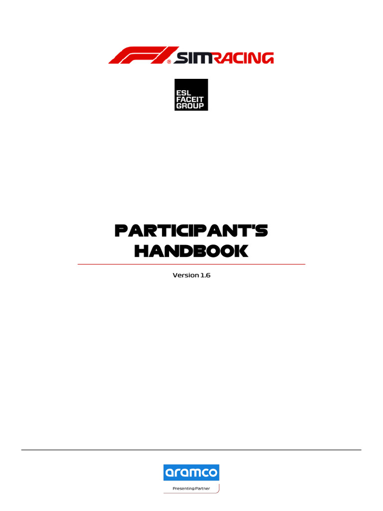 F1 Sim Racing Participant Handbook | PDF | Formula One