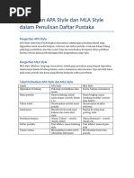 15) Teknik Penulisan Daftar Pustaka APA Style | PDF