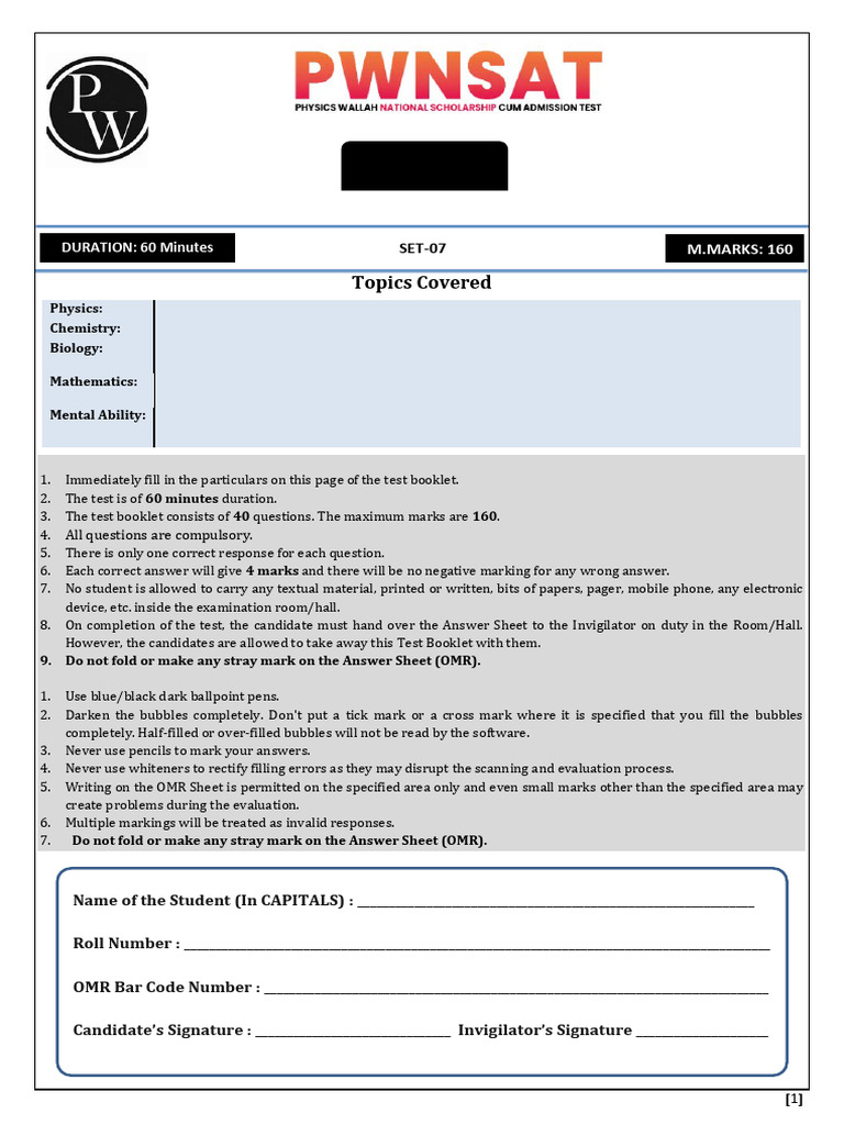 PWNSAT Class 8th Set 07 Questions | PDF | Fuels | Combustion