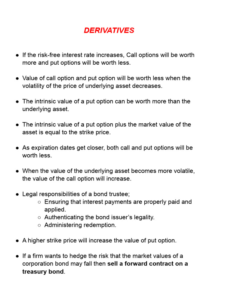 Derivatives Imp Notes | PDF