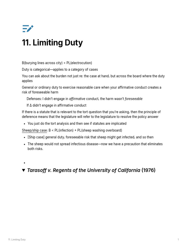 Limiting Duty | PDF