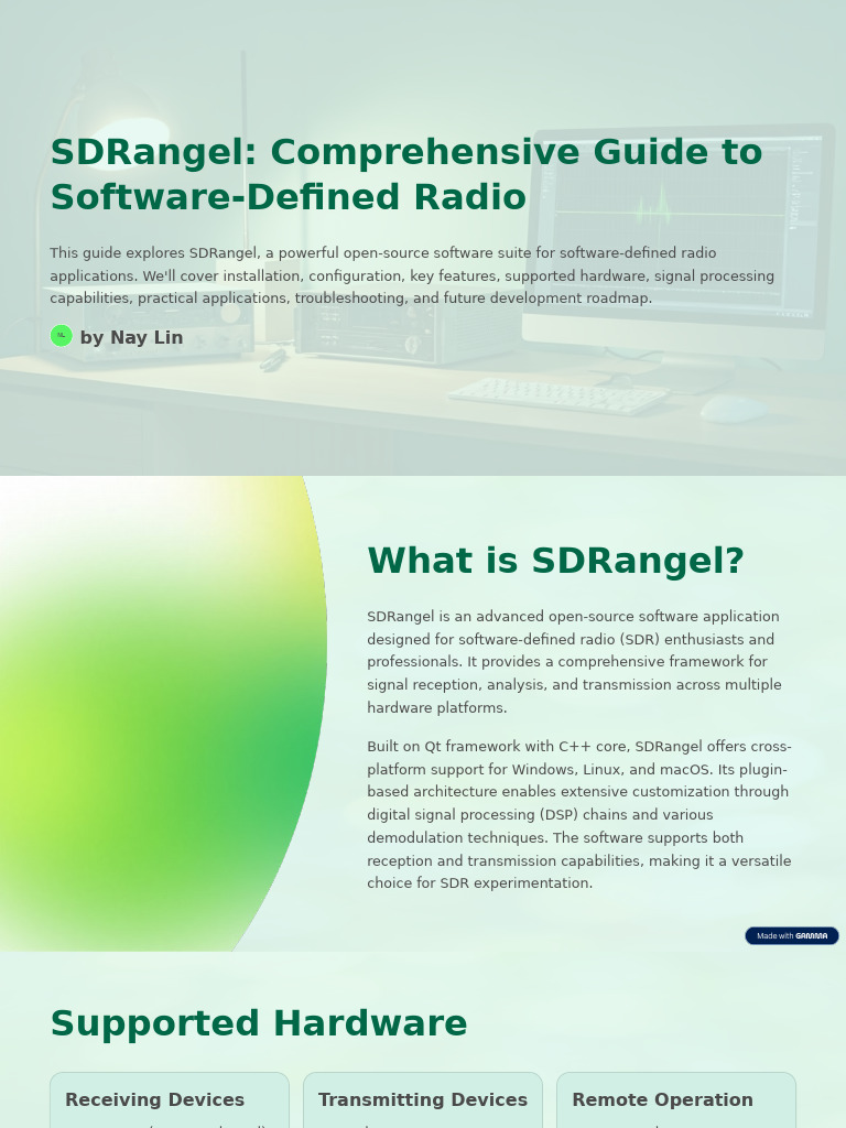 SDRangel Comprehensive Guide To Software Defined Radio | PDF | Software Defined Radio | Radio
