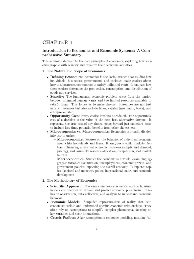 Economics: Principles and Systems Overview | PDF | Economics ...