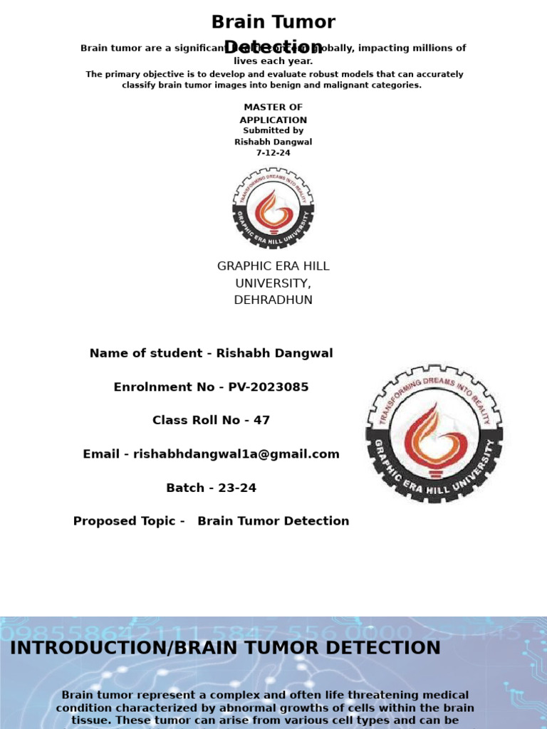 Brain Tumor Detection | PDF | Brain Tumor | Magnetic Resonance Imaging