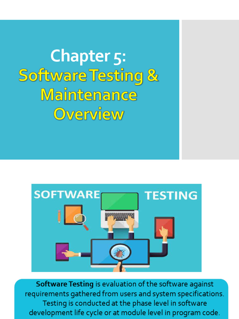 Chapter 4 - Software Testing and Maintenance Overview | PDF | Software ...