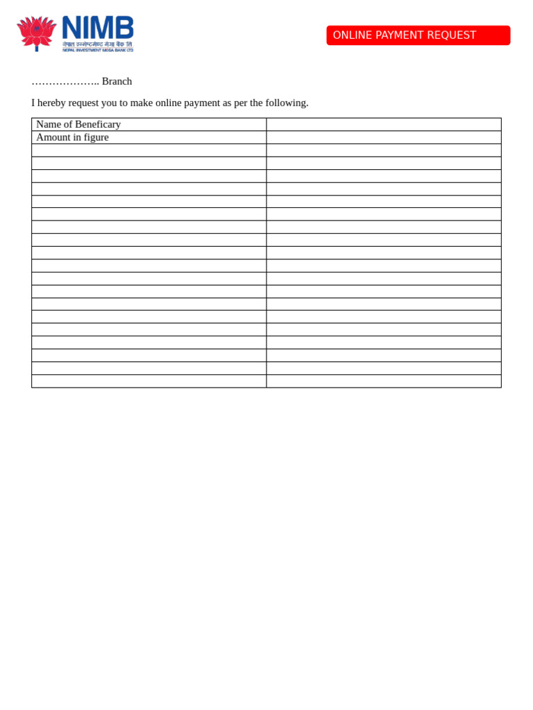 Making Bills of NIMB Bank | PDF