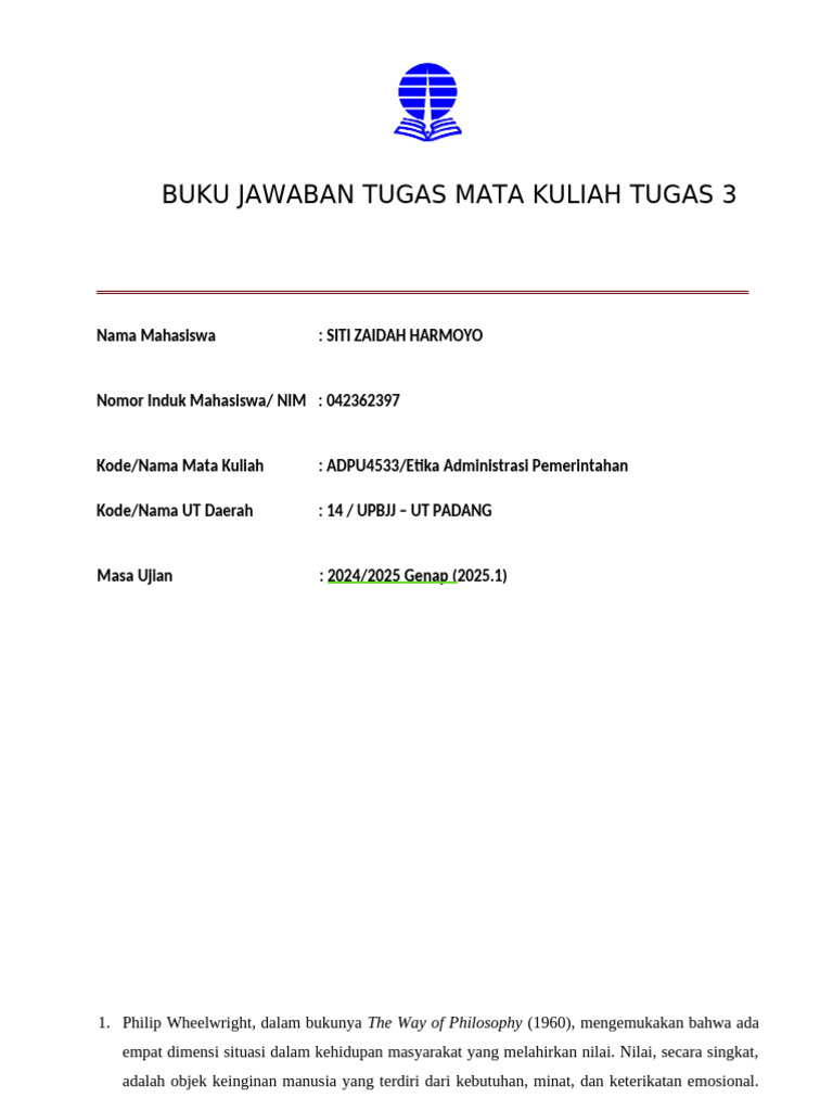 TUGAS 2 TMK Etika Administrasi Pemerintahan | PDF