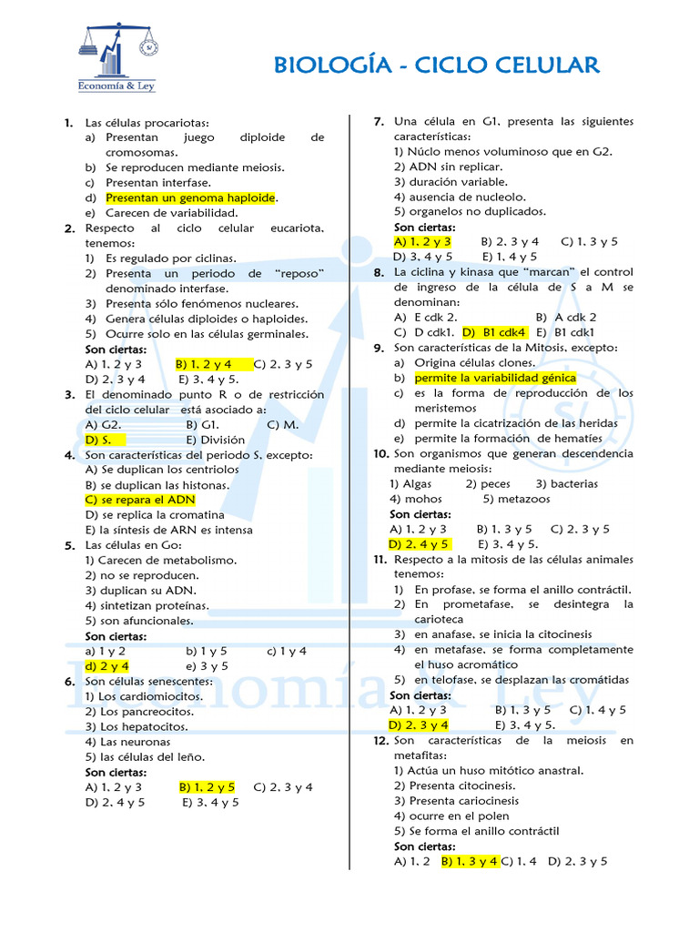 Biologia Ciclo Celular Unt - Eyl | PDF | Mitosis | Mitosis