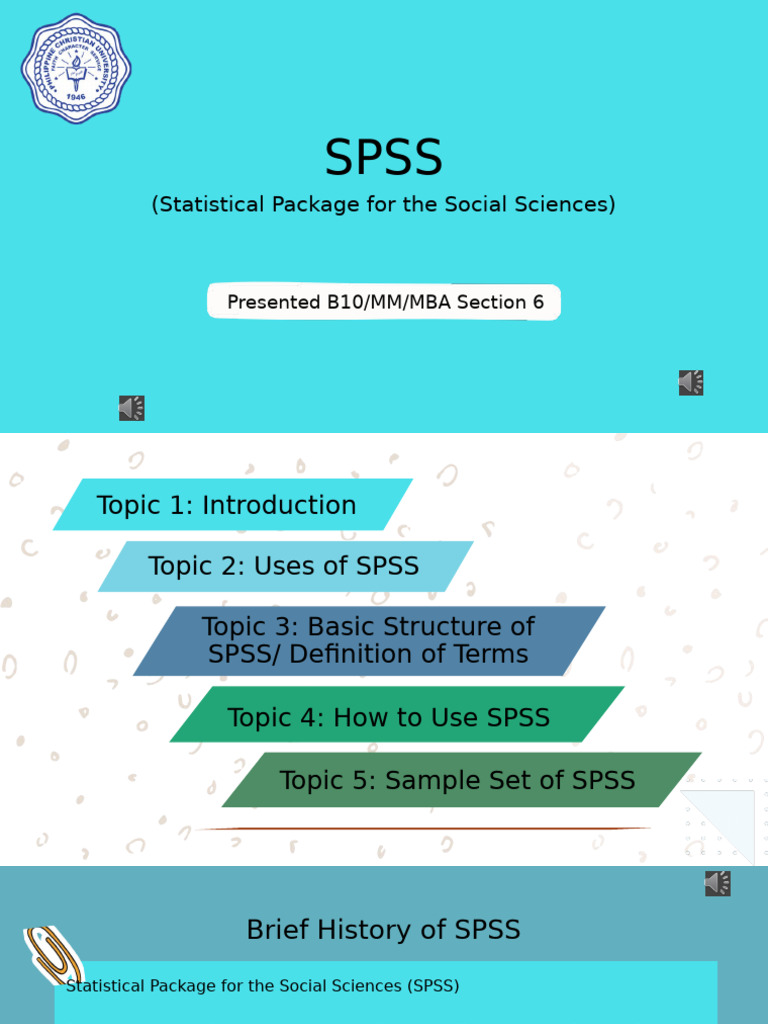 SPSS (Statistical Package For The Social Sciences) - Final | PDF | Spss | Statistics