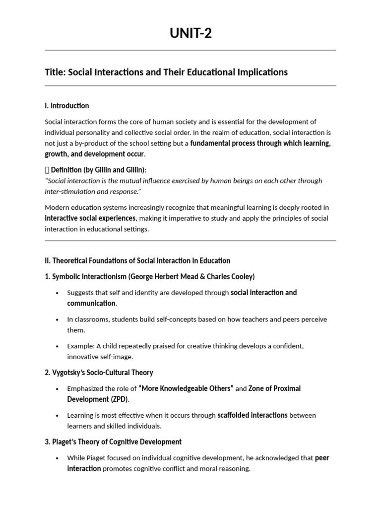 Unit-2 Sociological Foundations of Education | PDF | Inclusion ...