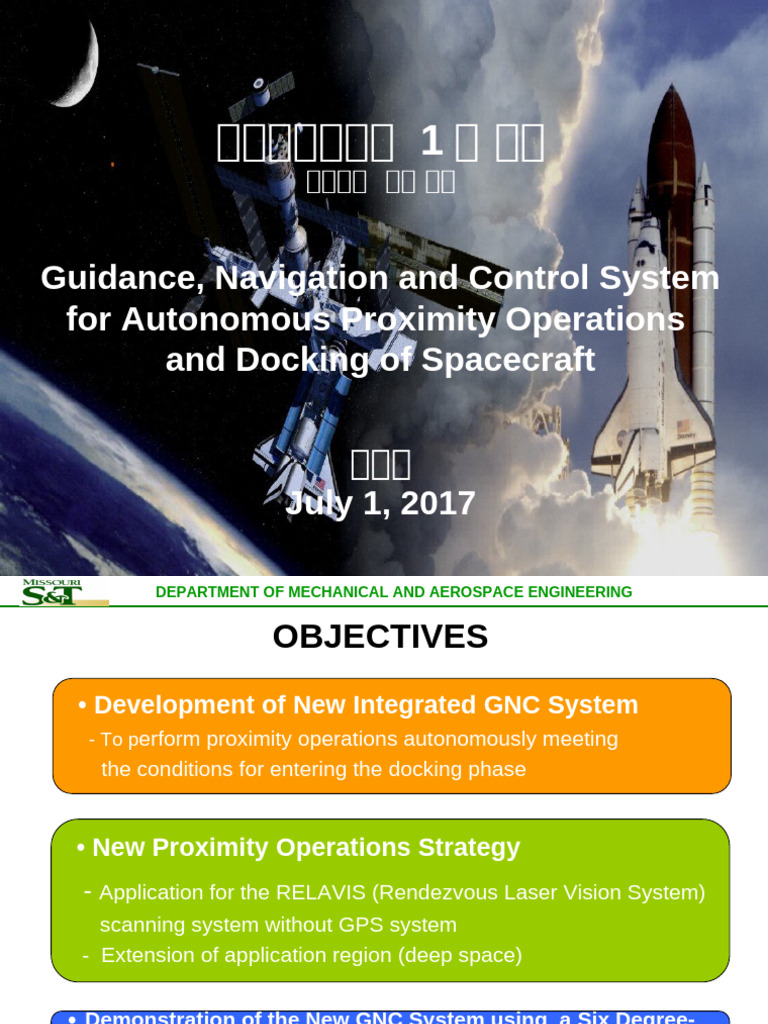 GNC For Autonomous Proximity Operstions and Docking of Spac | PDF ...