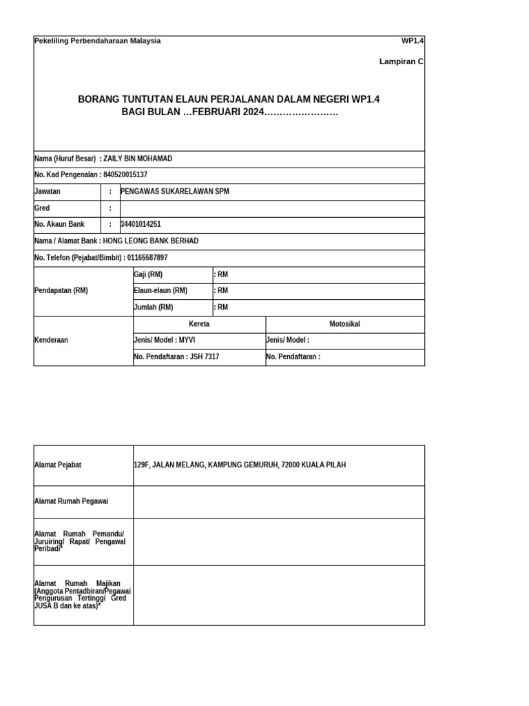 Lampiran C TNT 2024 New (1) (4) .XLSX FEBRUARI 2024 | PDF