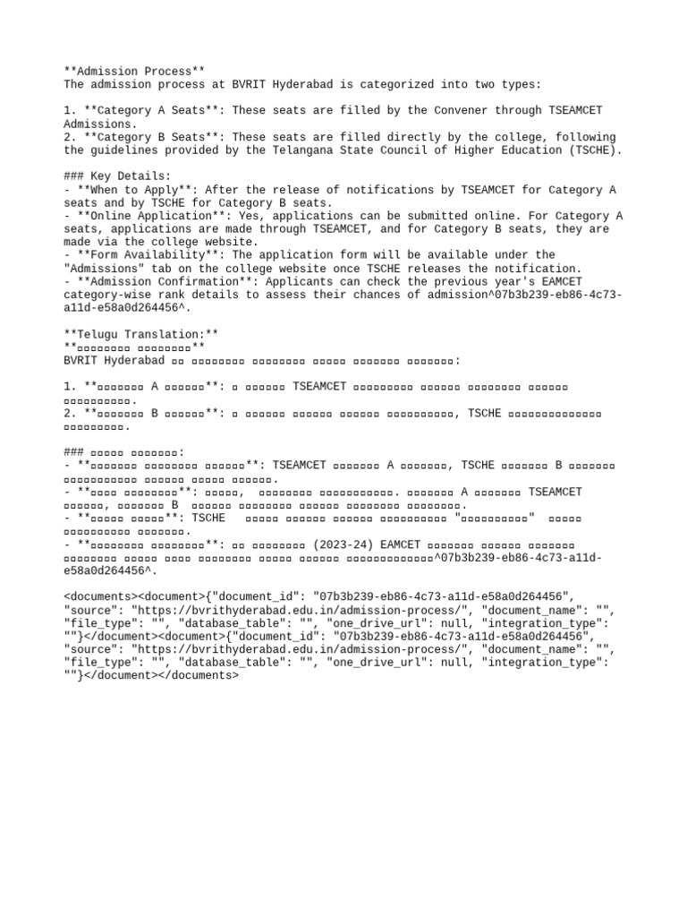 Admission Process | PDF