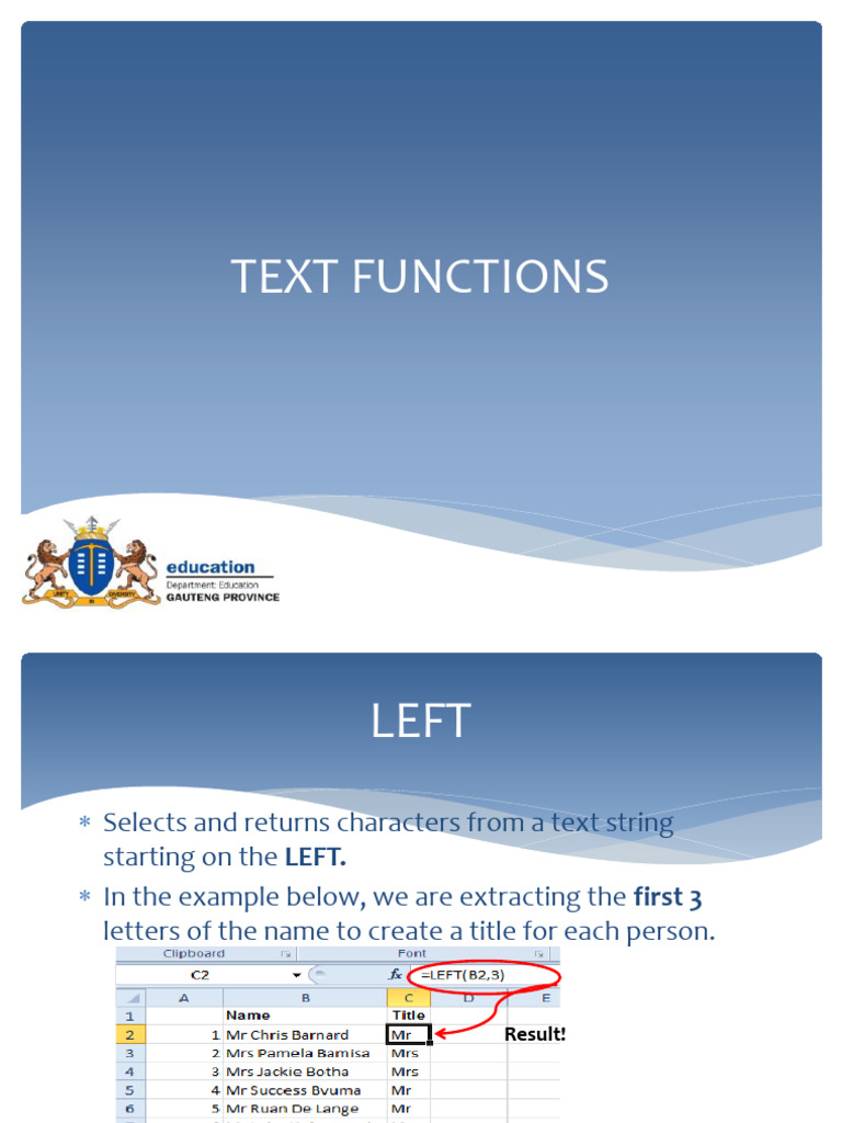 Sprdshts - Text - Left, Right, Mid, Upper, Lower | PDF