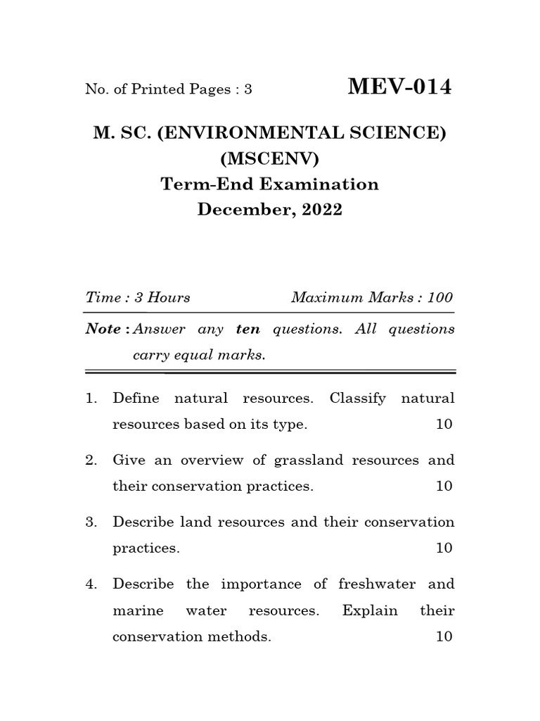 MSC Previous Year Question | PDF