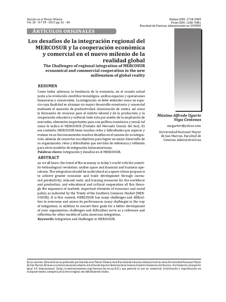 AdmOjs,+GESTIONv20n39 001a Ugartevega | PDF | Economias | Comercio