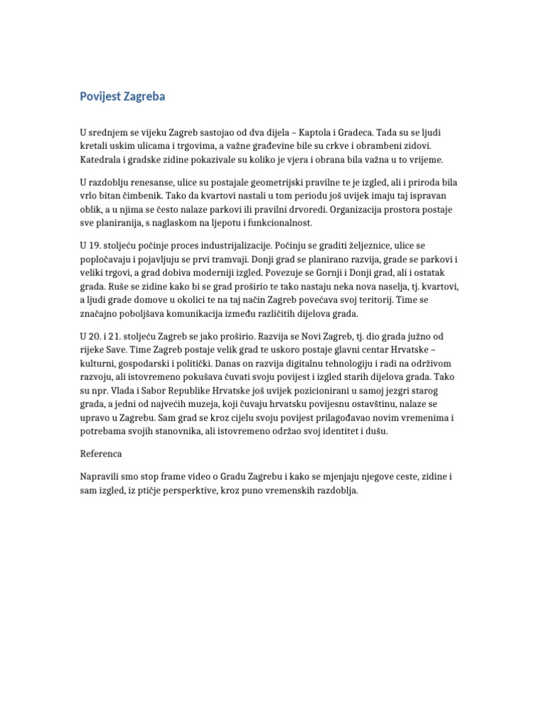 Povijest Zagreba | PDF