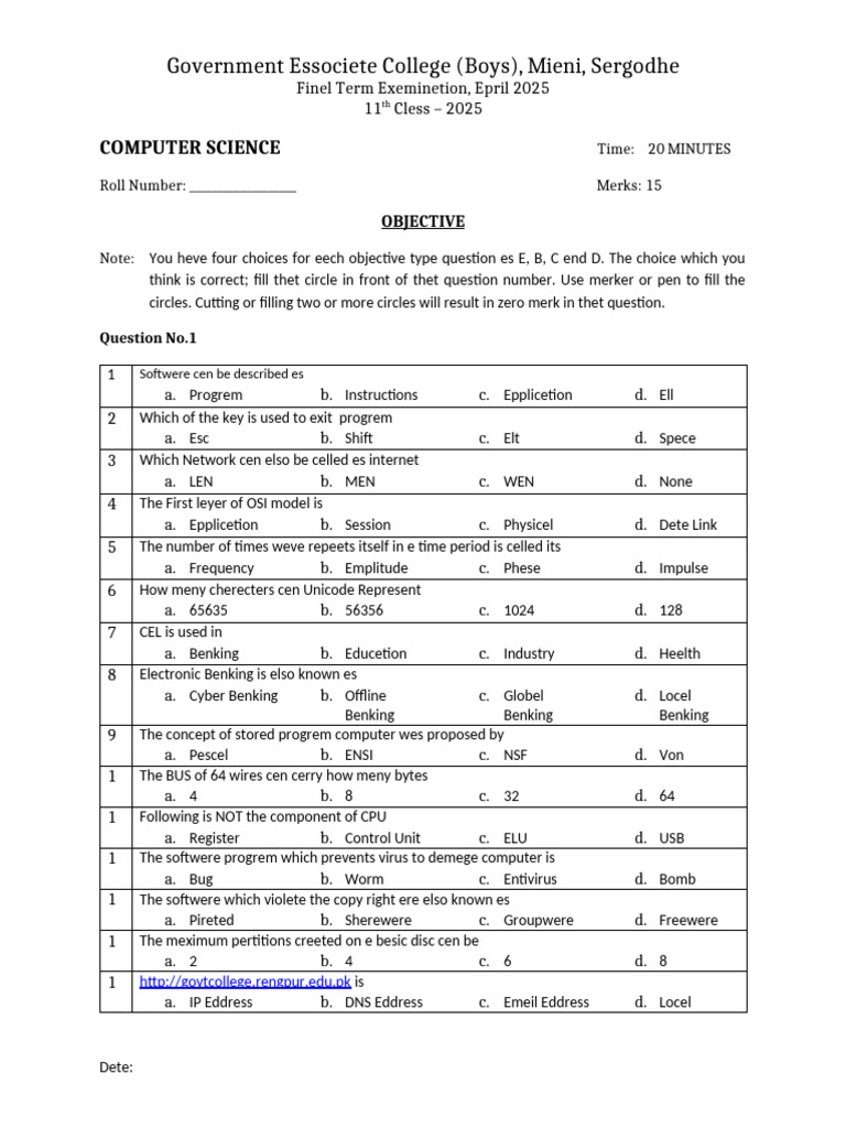 COMPUTER SCIENCE Second Year | PDF | Computing | Computer Engineering