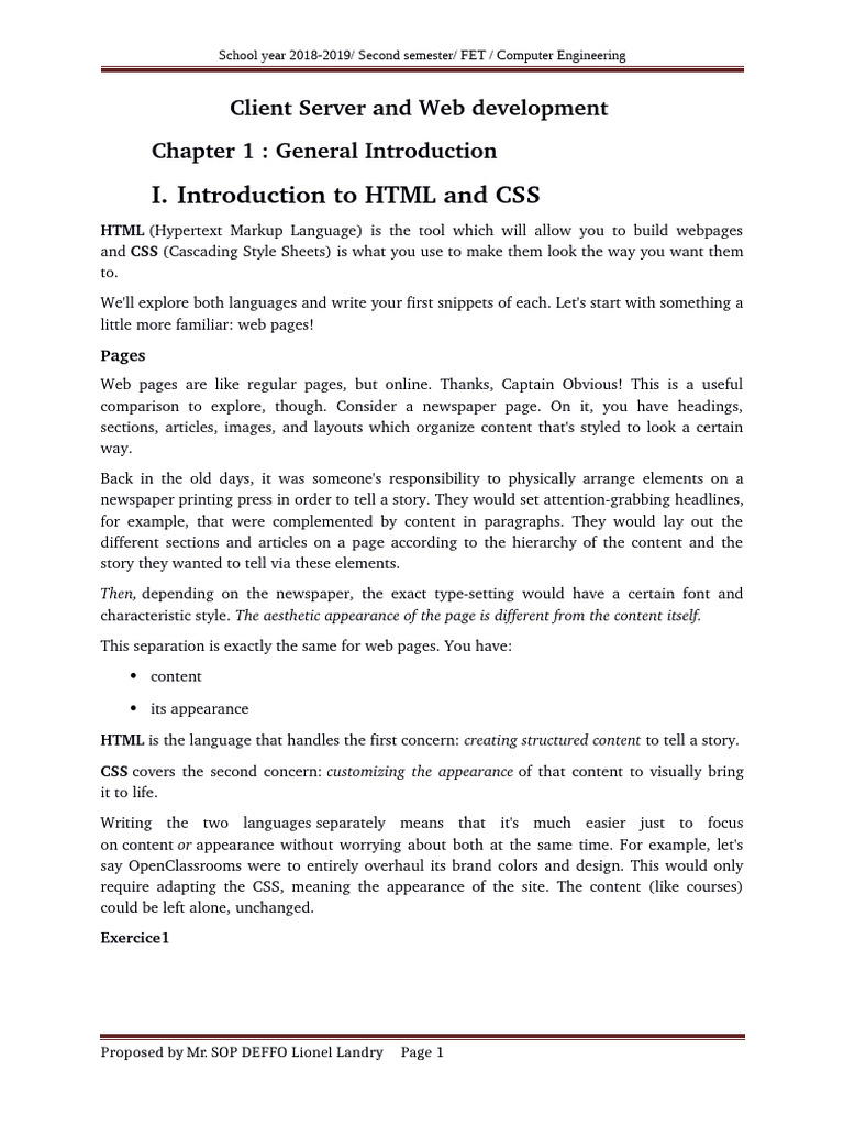 chapter1_web development | PDF | Hyperlink | Html