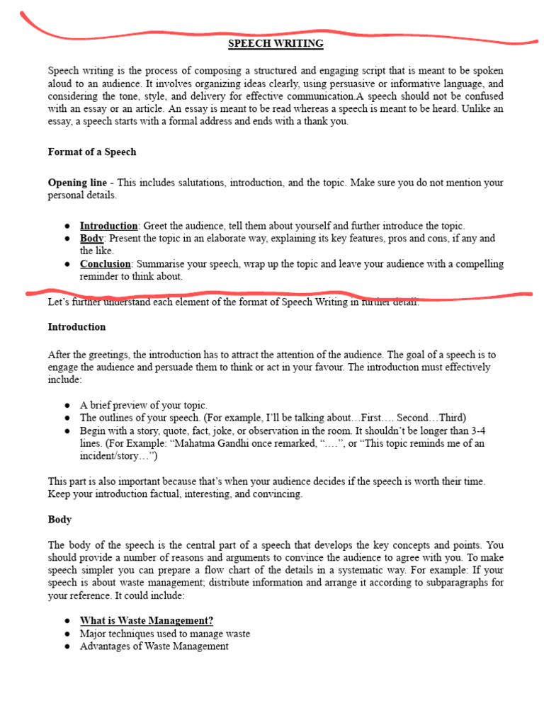 Speech Writing Guide for Grade 11 | PDF | Public Speaking | Mental Health