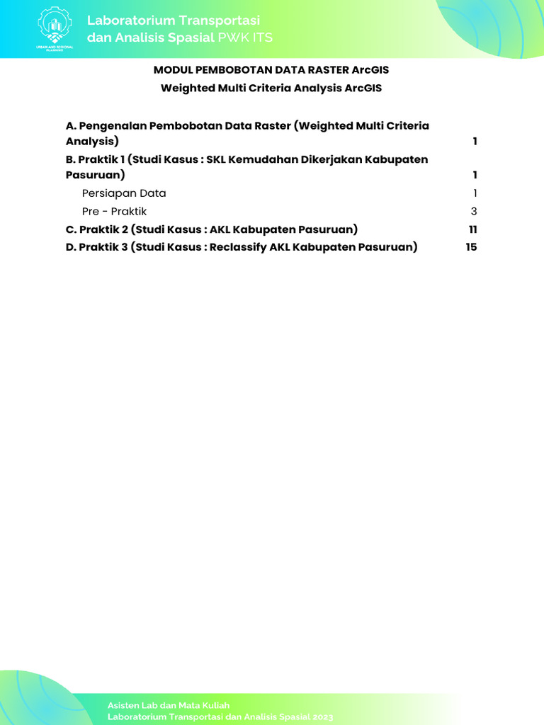 Modul ArcMap - Multi Criteria Decision Making | PDF