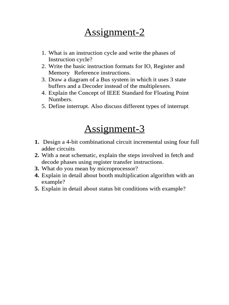 Second and Third Assignment | PDF