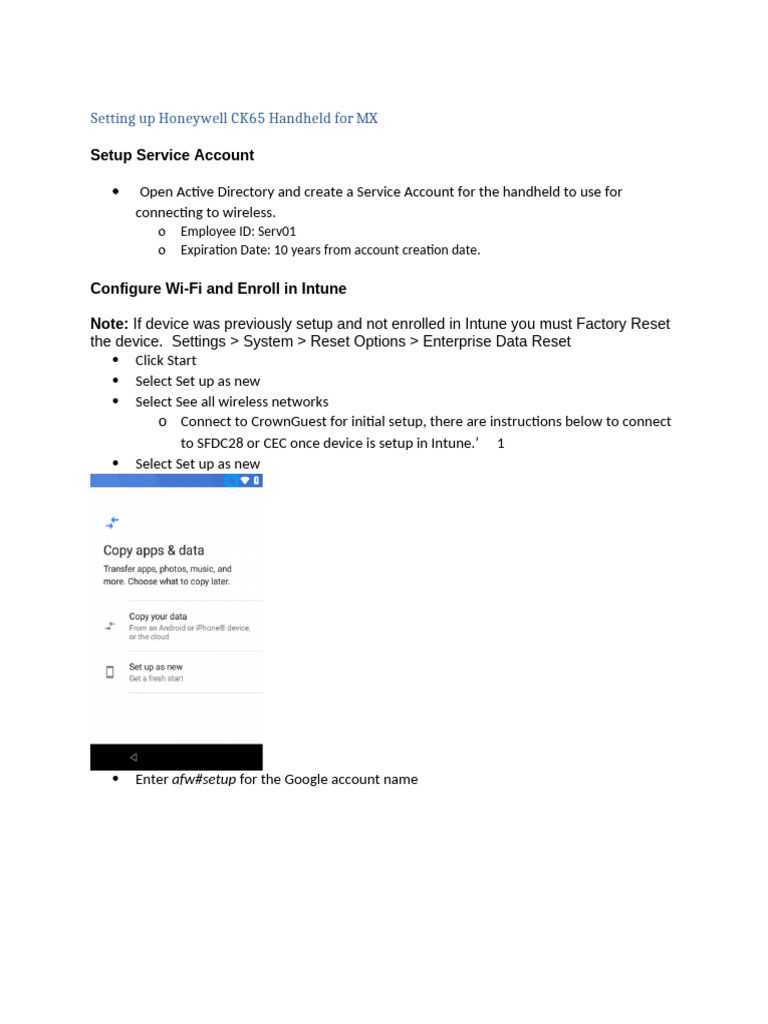 Honeywell CK65 Setup and Configuration Guide | PDF | Computer File | Wi Fi