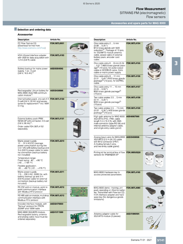 MAG8000 Spares | PDF
