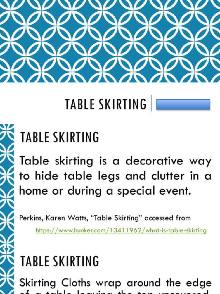 Table Skirting | PDF