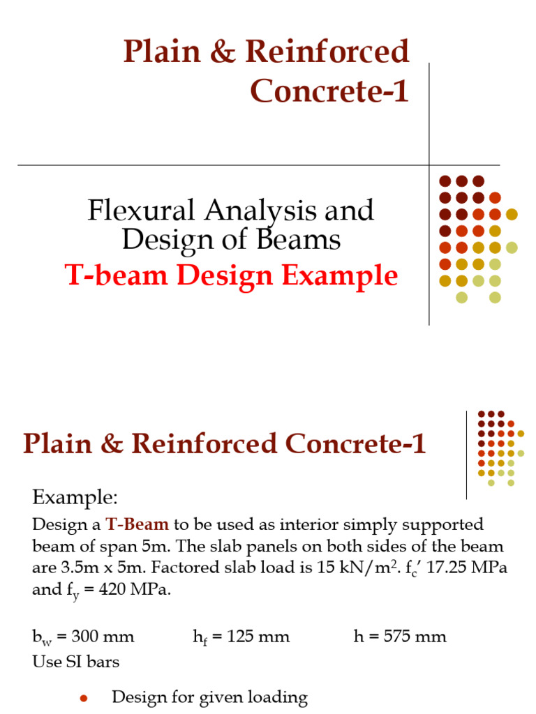 Lecture 9 - Example T Beam Design | PDF