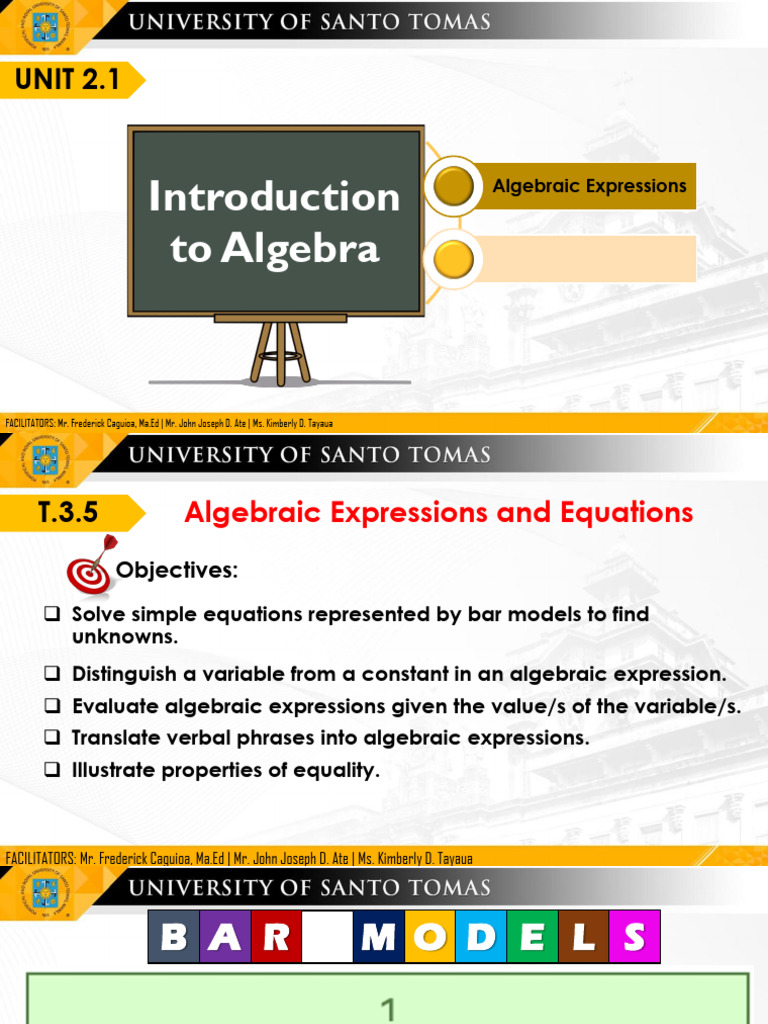T3.5 Part 1 (Introduction To Algebra) | PDF | Variable (Mathematics ...