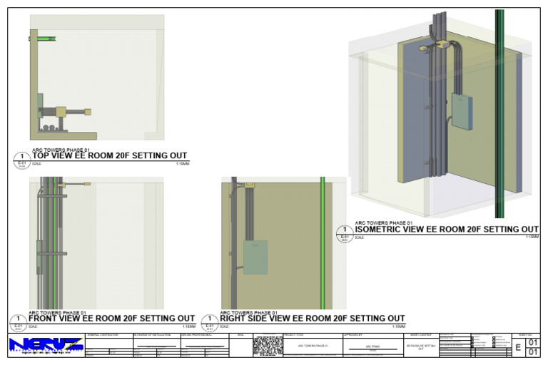 EE Room 20F Setting Out Plans | PDF