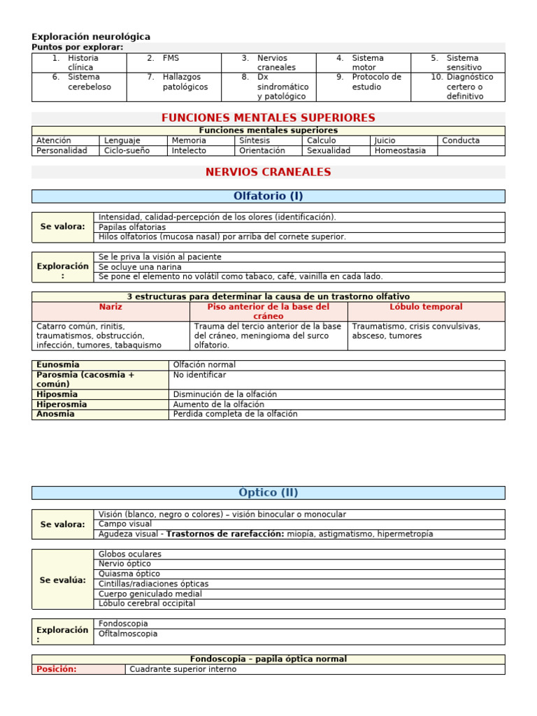 6. Exploración neurologica en paciente consciente y coma | PDF ...