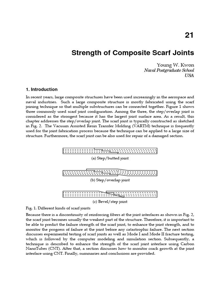 Strength of Composite Scarf Joints | PDF | Fracture | Carbon Nanotube