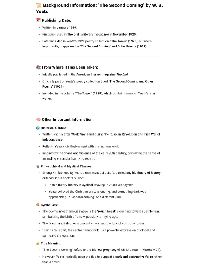 The Second Coming (BGI) | PDF