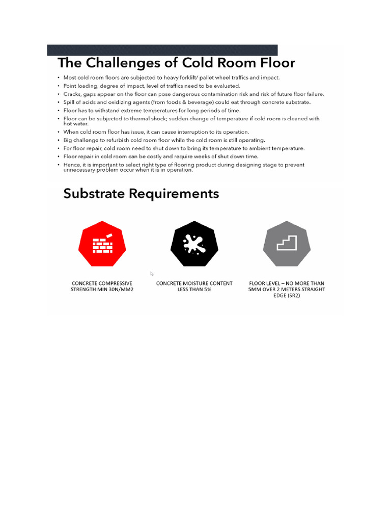 Cold Room Floor Finish FLOWCRETE | PDF