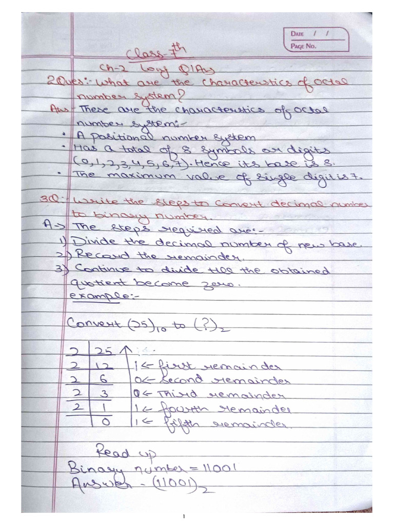 Class 7th Computer Work | PDF