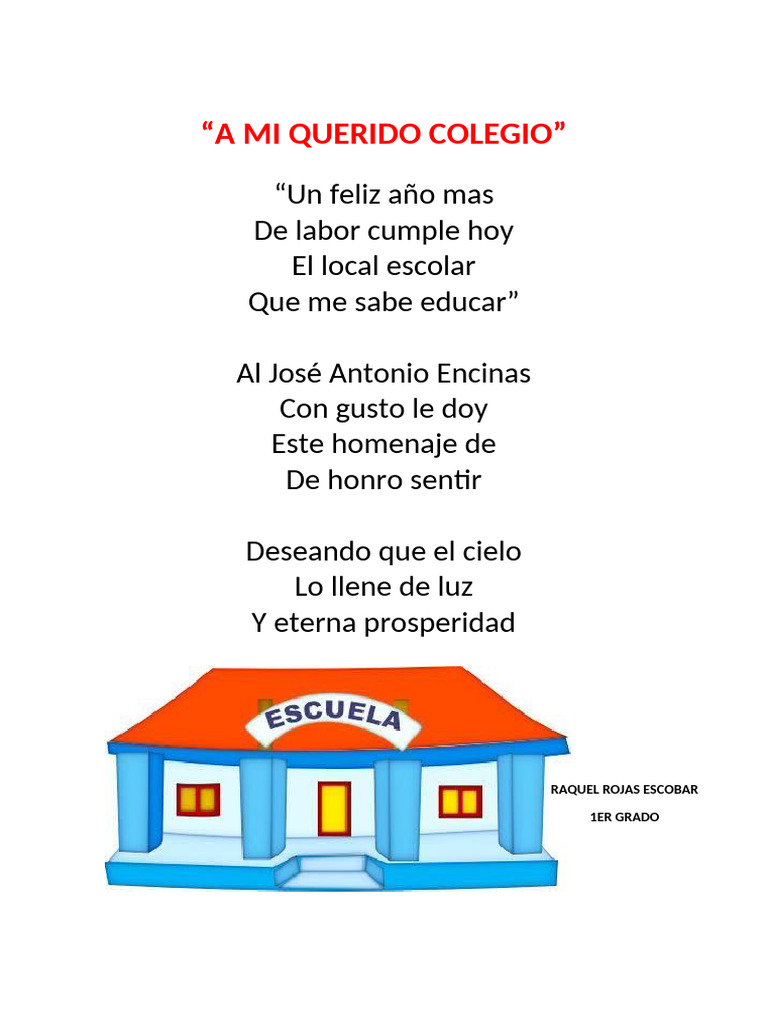 A Mi Querido Colegio Dayana Anaya | PDF