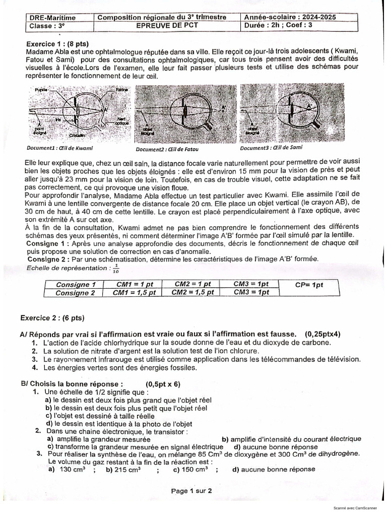 DRE-M Composition PCT 3ème | PDF