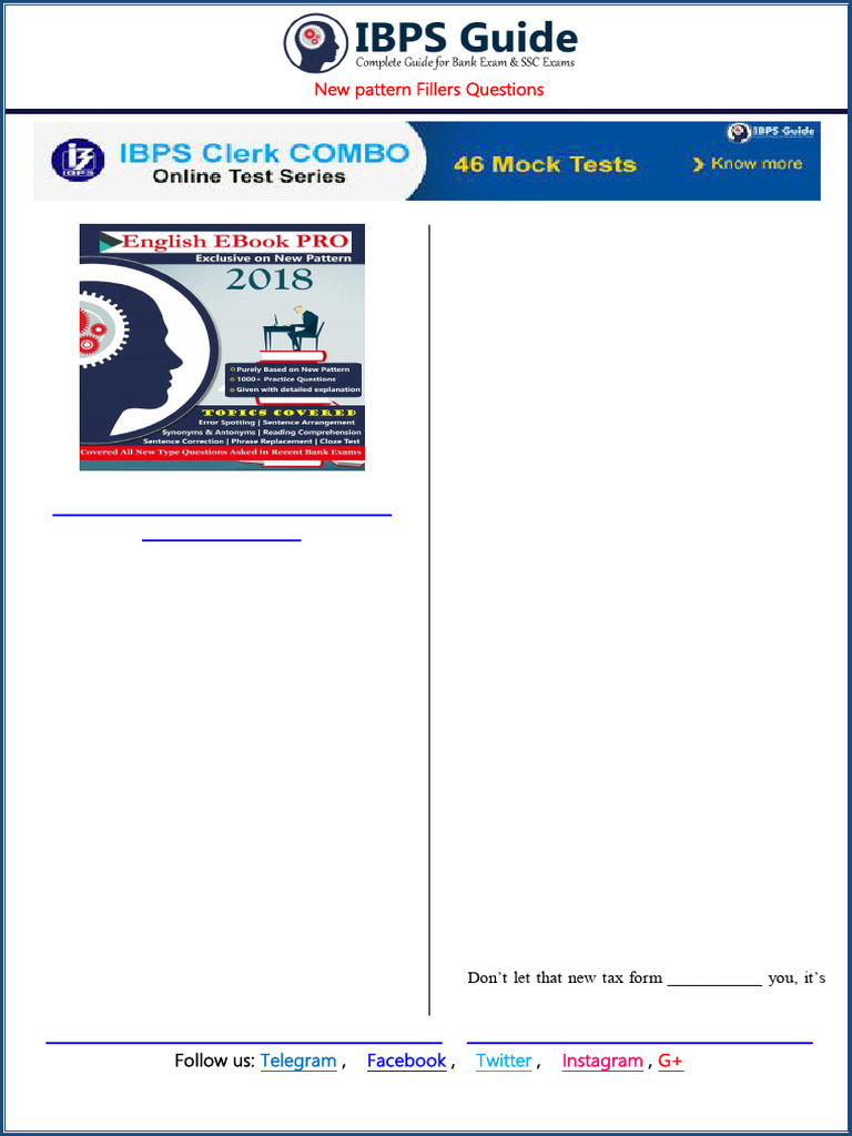 New Pattern Fillers Questions | PDF