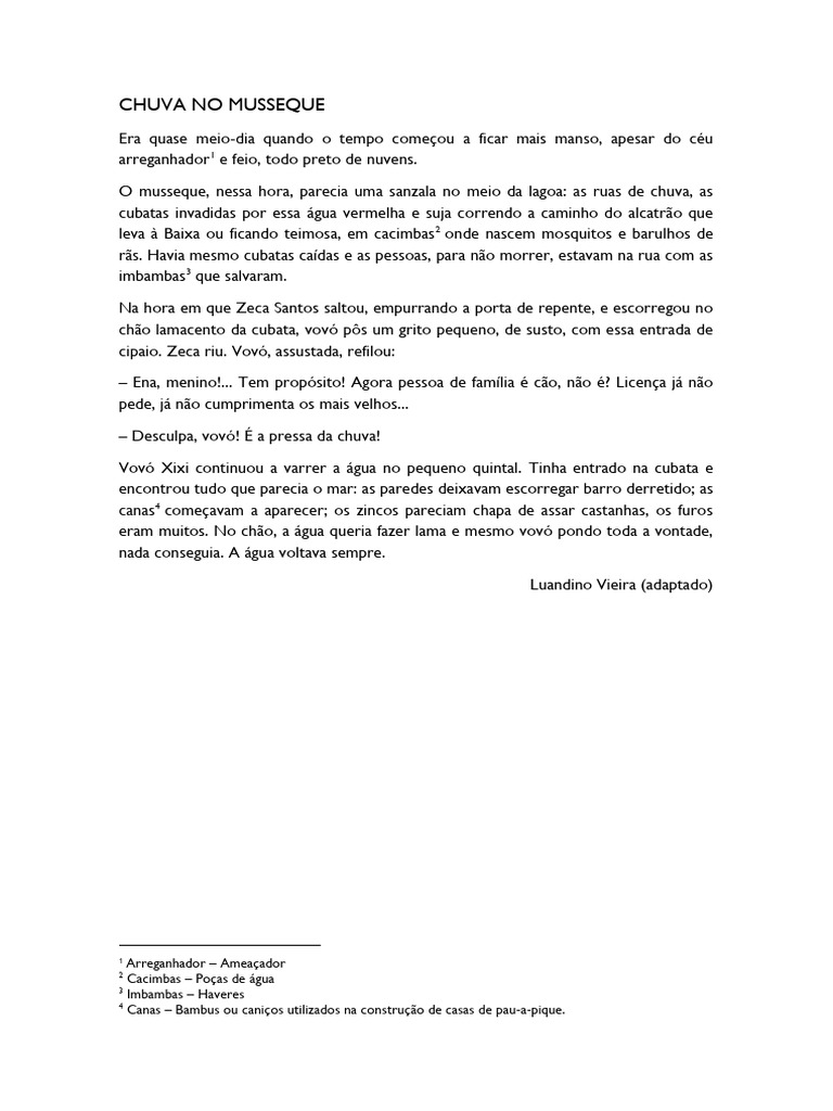 Chuva No Musseque | PDF