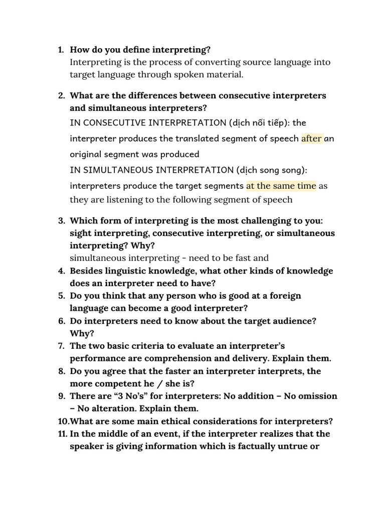 Understanding Interpreter Roles | PDF