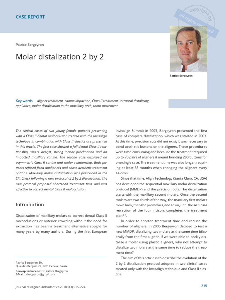 2 by 2 Molar Distalization | PDF | Dental Anatomy | Dentistry