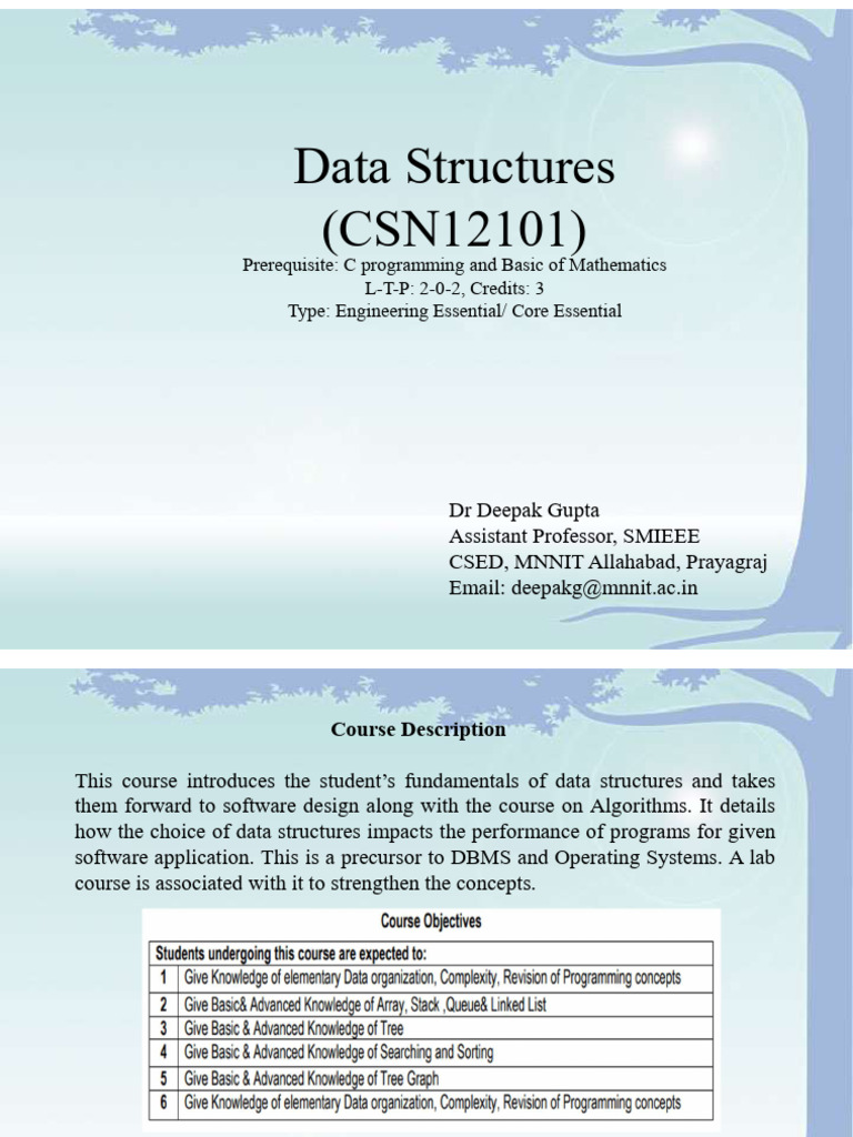 Data Structures Intro Slides | PDF | Data Type | Data Structure
