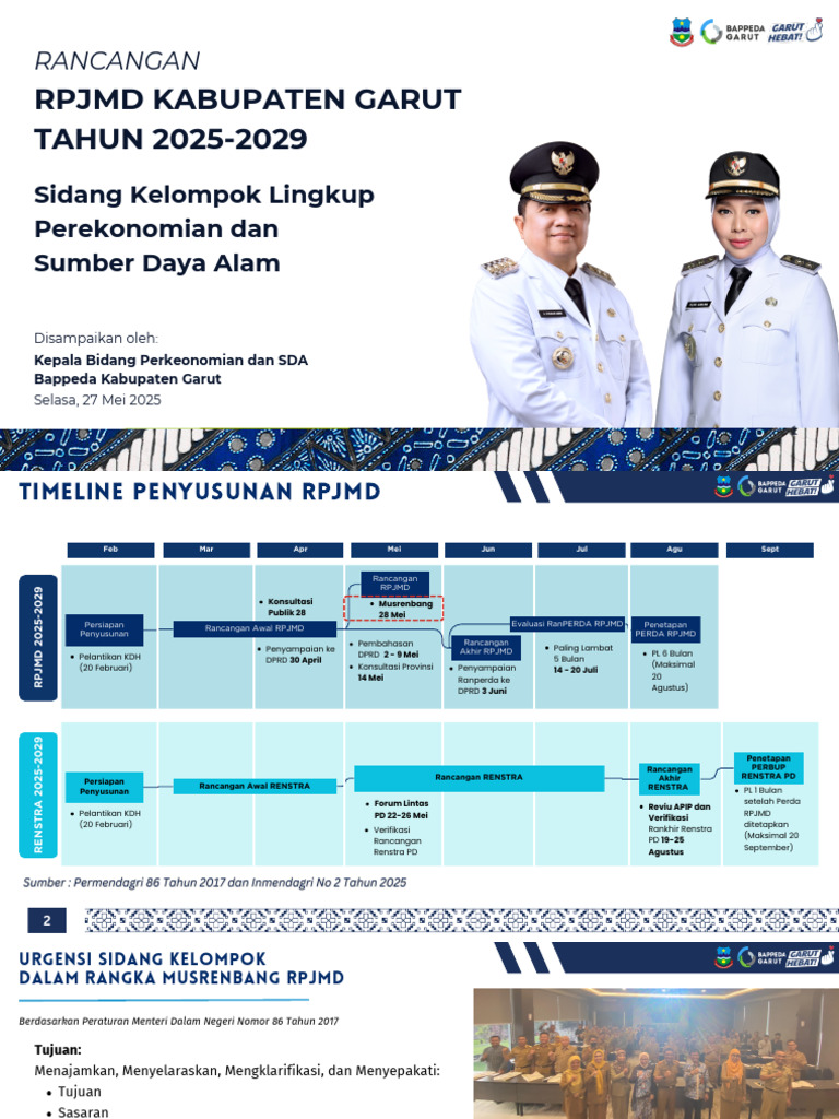 Materi Sidang Kelompok RPJMD 2025-2029 Lingkup PSDA | PDF