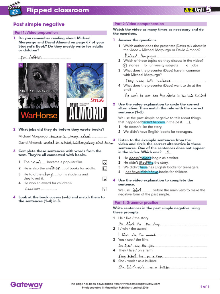 Video Comprehension and Grammar Exercises | PDF | Cognition | Learning