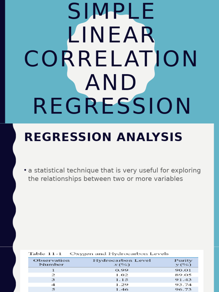 Simple Linear Correlation and Regression | PDF | Regression Analysis ...